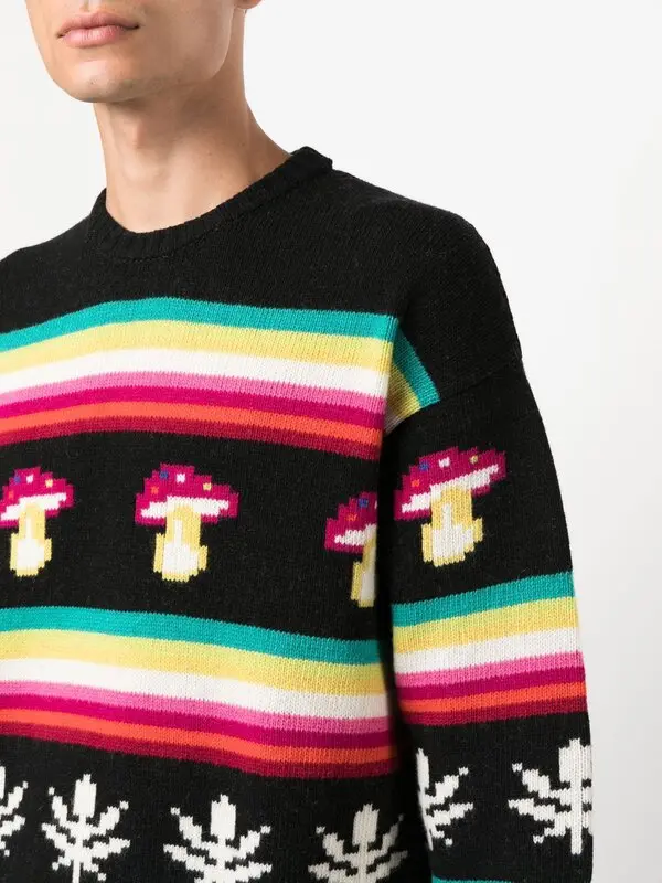 MSGM Jacquard Knit Jumper - Black