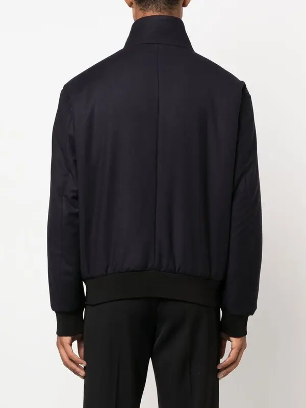 Giorgio Armani Embroidered-logo Zip-up Jacket
