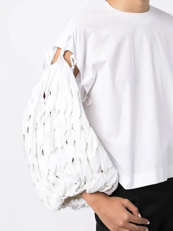 A.W.A.K.E. Mode Woven Puff-sleeve Blouse