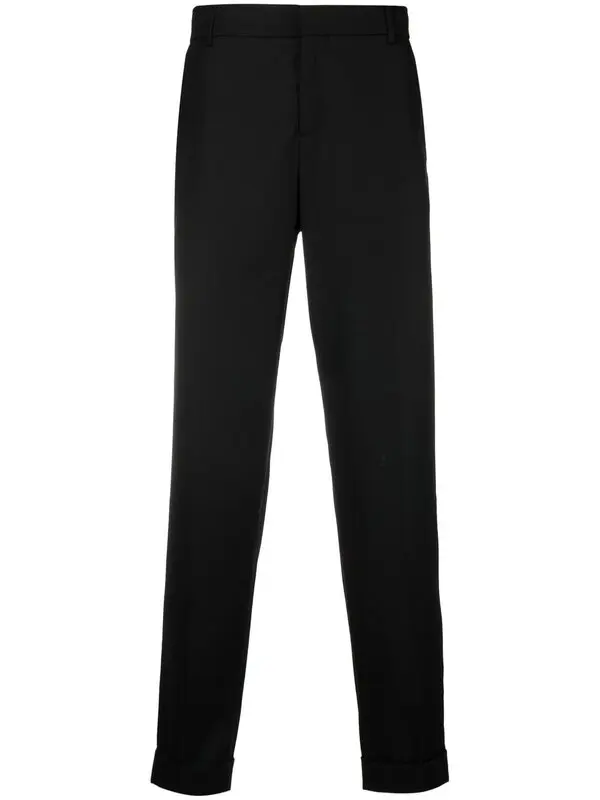 Balmain Mid-rise Straight-leg Trousers - Black