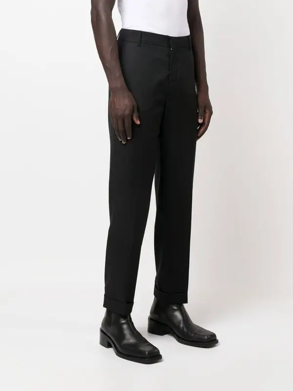 Balmain Mid-rise Straight-leg Trousers - Black