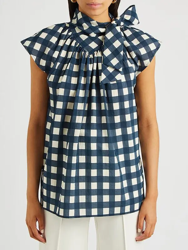 Victoria Beckham Gingham-print Top