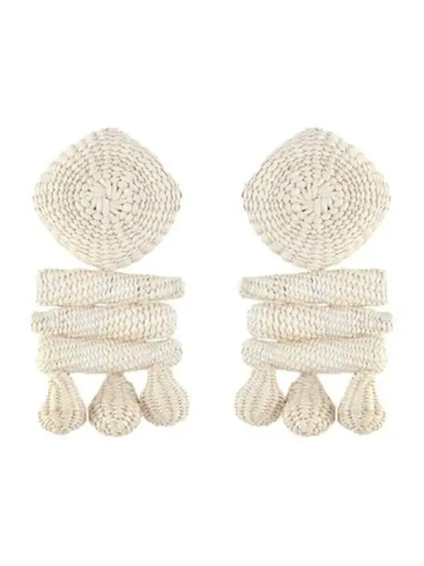 Johanna Ortiz Mini Areca Palm Of Iraca Earrings