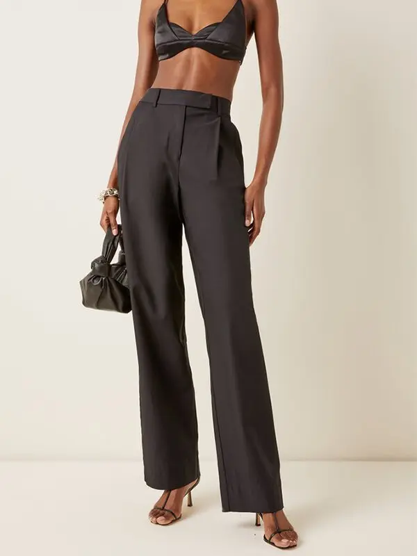 ESSE STUDIOS Cotton Blend Tailored Trousers