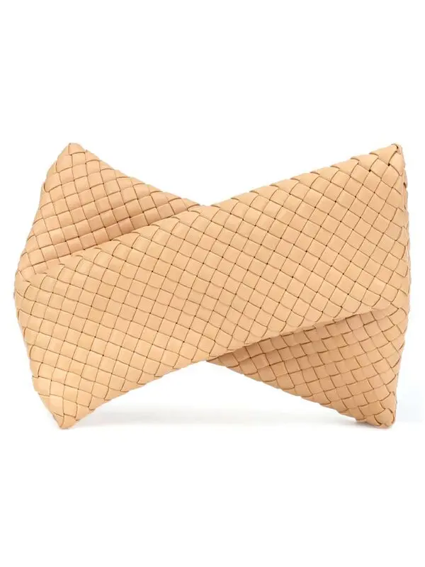 Bottega Veneta Bv Crisscross Leather Clutch