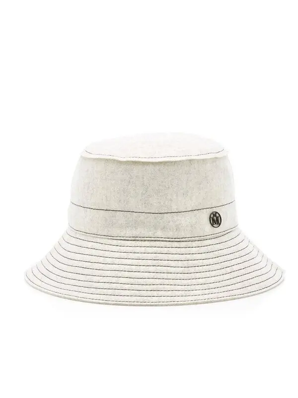 MAISON MICHEL Angele Thick Wool Bucket Hat