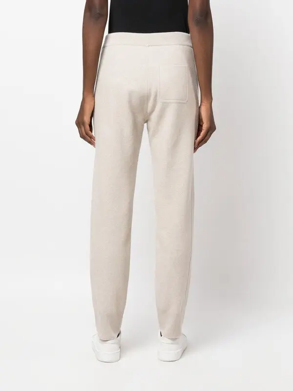 Lorena Antoniazzi Beige Virgin Wool-cashmere Blend Knitted Track Pants