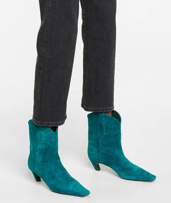 Khaite Dallas Suede Cowboy Boots
