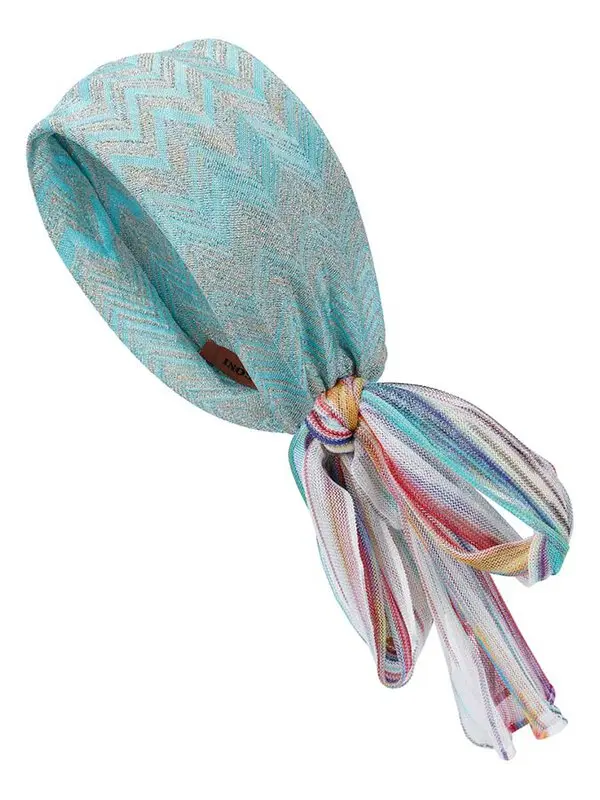 Missoni Zig-zag Knit Headscarf