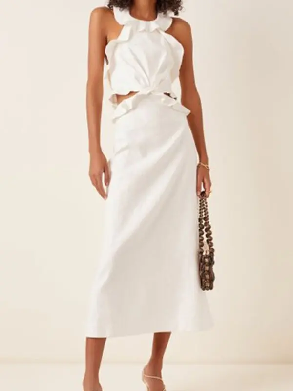 Zimmermann The Lovestruck Linen Midi Dress