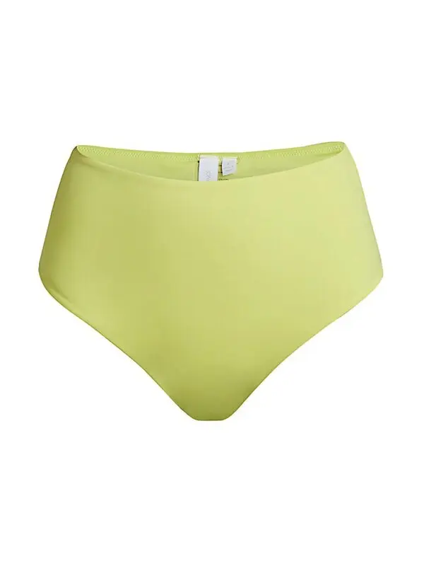 Simkhai Cora Solid High-waist Bikini Bottoms