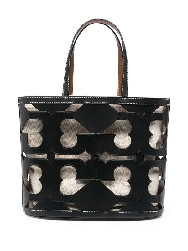 Tory Burch Cutout Logo Leather Tote Bag