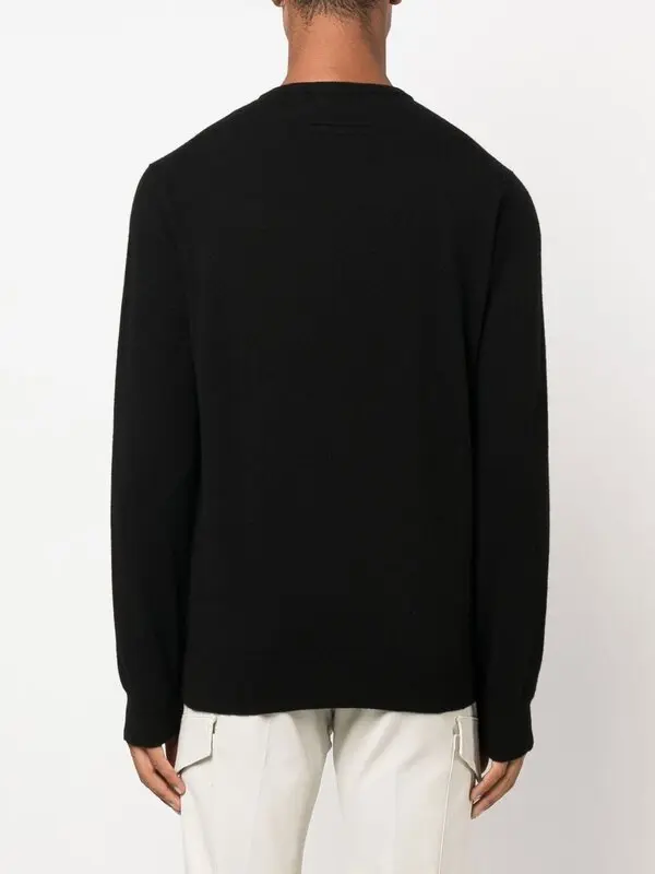 Zegna Crew Neck Cashmere Sweater - Black