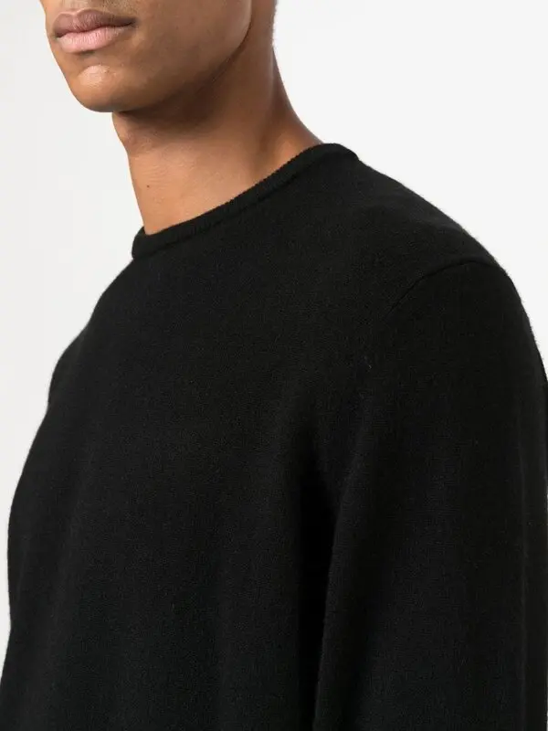 Zegna Crew Neck Cashmere Sweater - Black