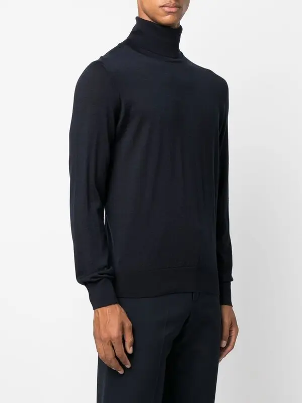Zegna Roll-neck Jumper - Blue