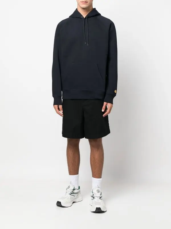 Carhartt Work In Progress Embroidered-logo Detail Hoodie - Blue