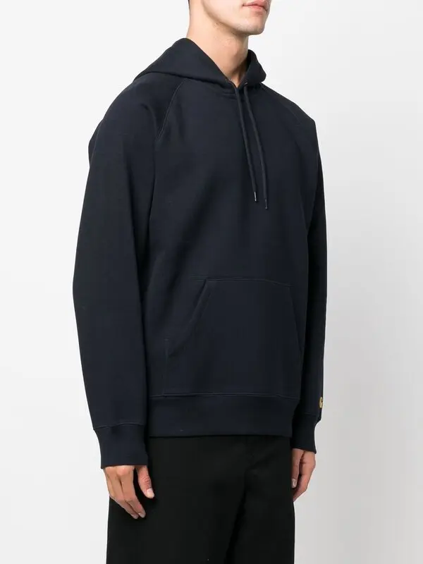 Carhartt Work In Progress Embroidered-logo Detail Hoodie - Blue