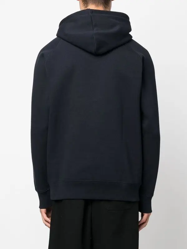 Carhartt Work In Progress Embroidered-logo Detail Hoodie - Blue