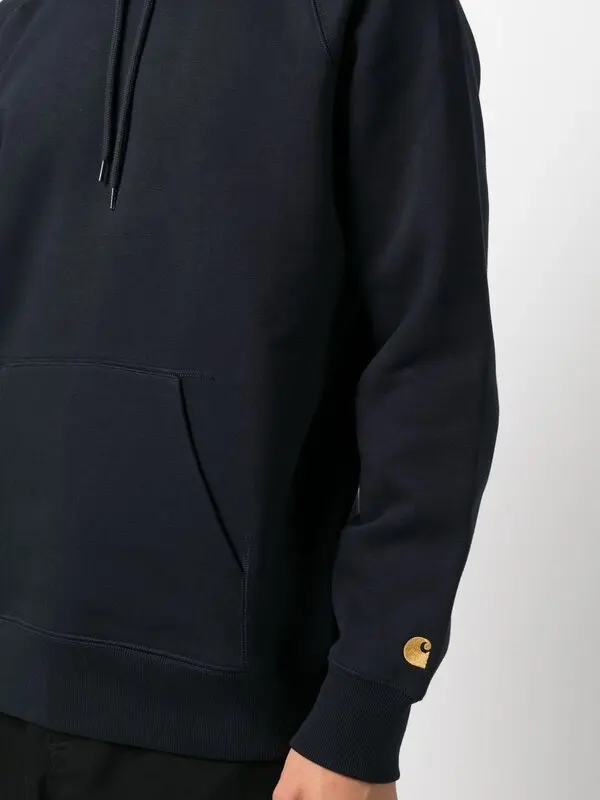 Carhartt Work In Progress Embroidered-logo Detail Hoodie - Blue