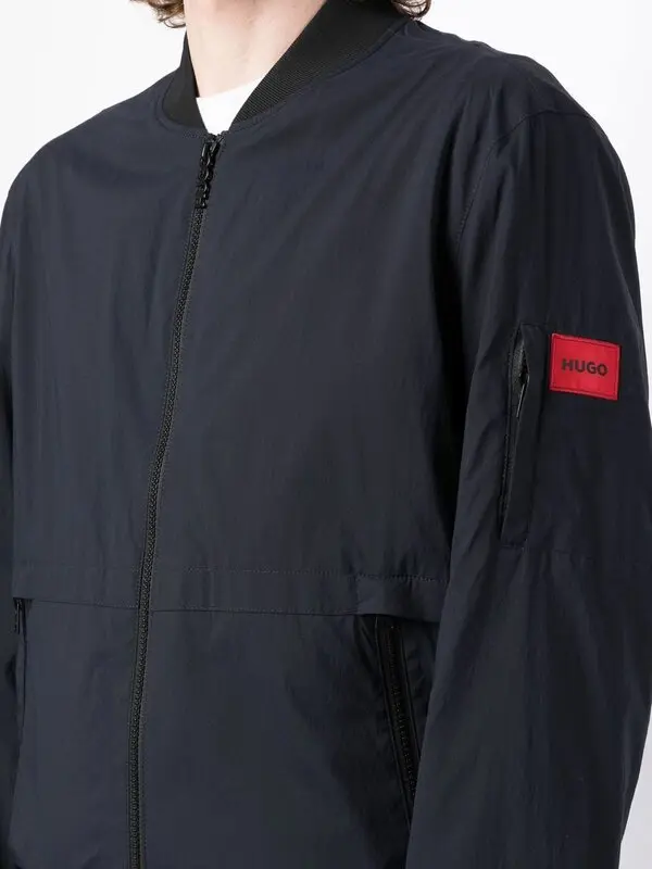 Hugo Logo-patch Zipped Bomber Jacket