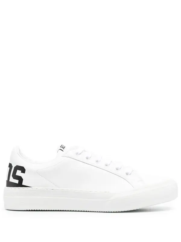 Gcds Logo-print Leather Sneakers