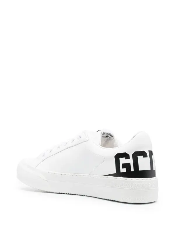 Gcds Logo-print Leather Sneakers