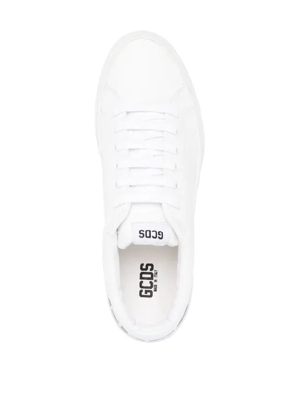 Gcds Logo-print Leather Sneakers