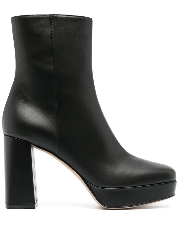 GIANVITO ROSSI Daisen Leather Ankle Boots - Black