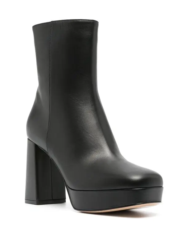 GIANVITO ROSSI Daisen Leather Ankle Boots - Black