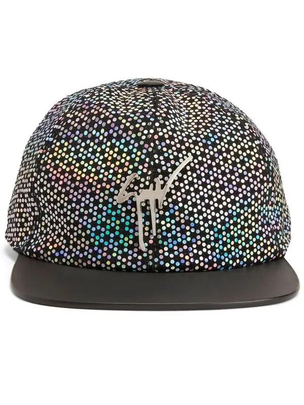 GIUSEPPE ZANOTTI Sequin-embellished Baseball Cap - Black