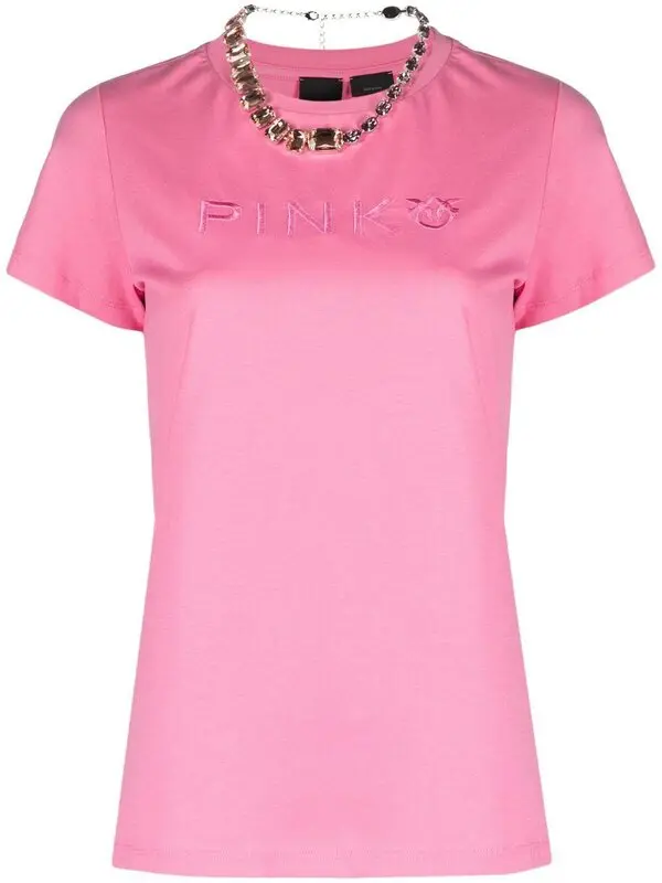 Pinko Embroidered Logo T-shirt