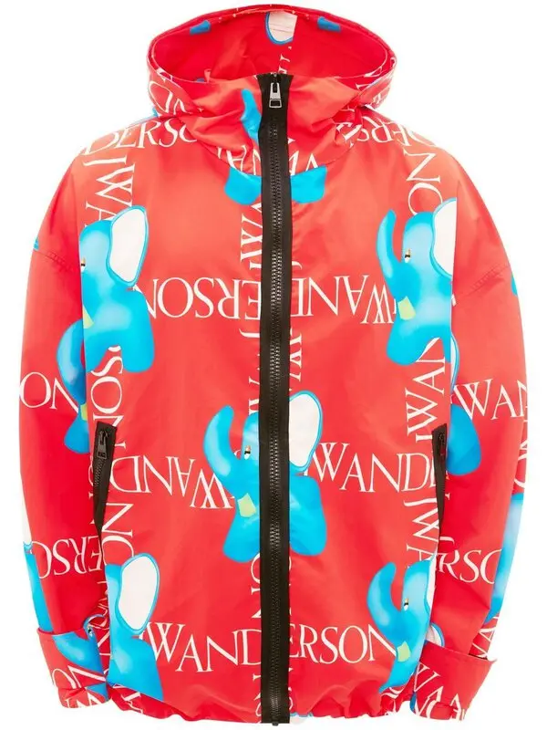 JW Anderson Logo-print Hooded Jacket - Red