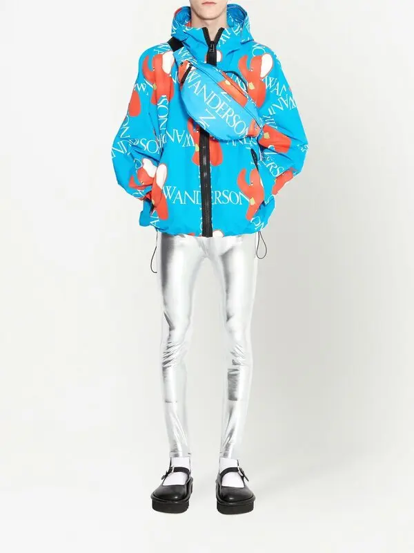 JW Anderson Logo-print Hooded Jacket - Blue