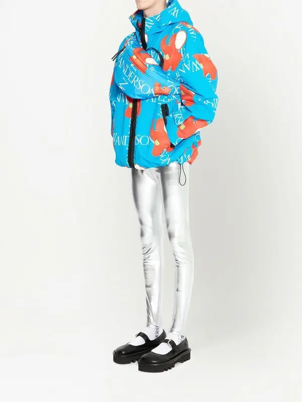 JW Anderson Logo-print Hooded Jacket - Blue