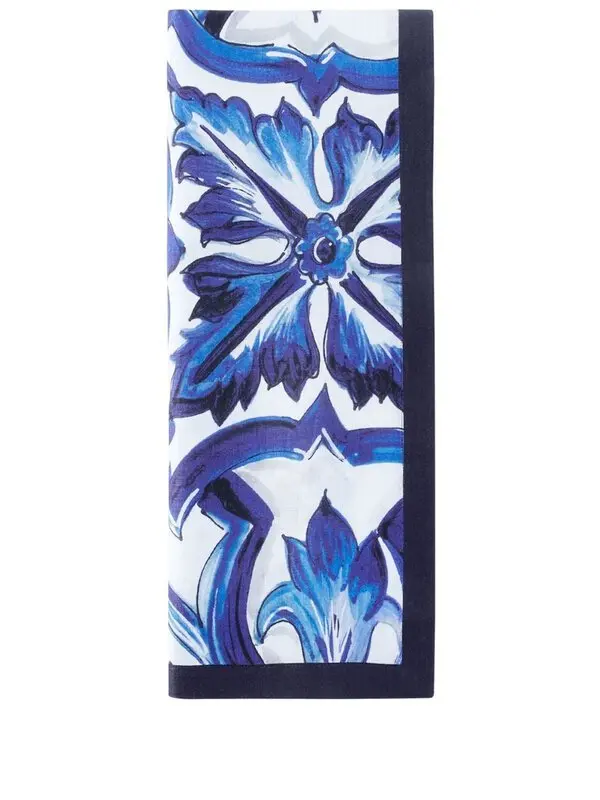 Dolce & Gabbana Patterned Linen Napkins - Blue