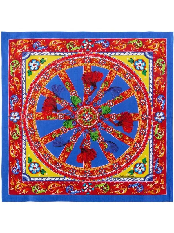DOLCE & GABBANA CASA Set Of Two Linen Napkins - Blue