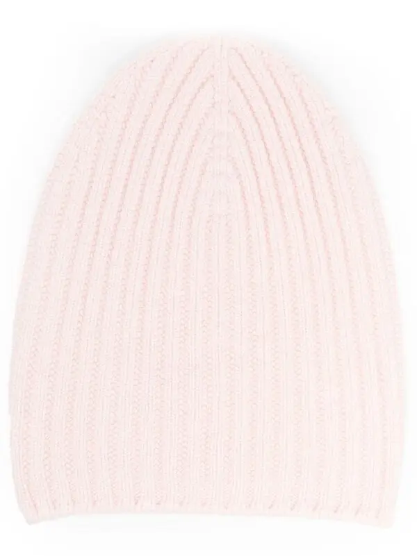 BARRIE Ribbed-knit Cashmere Beanie - Pink