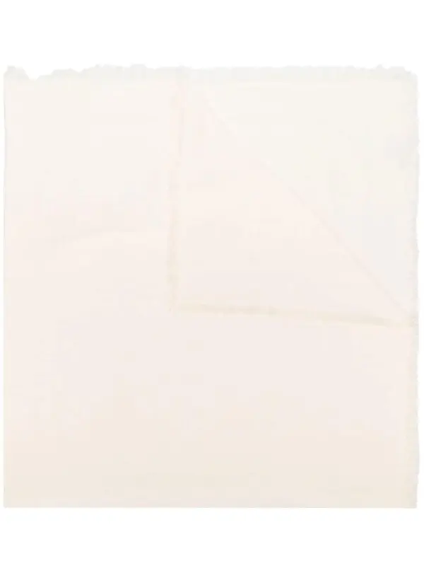 Elisabetta Franchi Fine-knit Square-scarf - White
