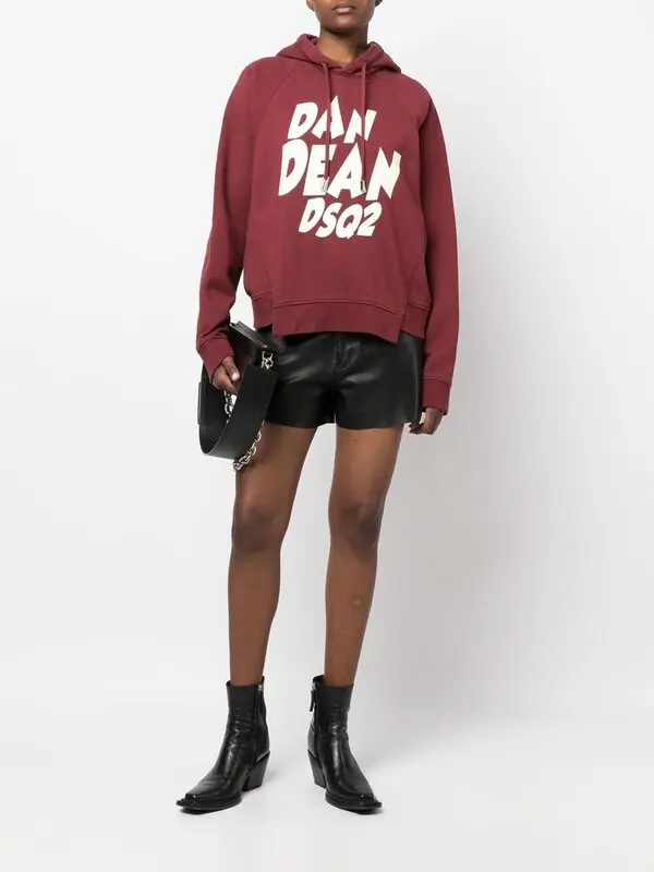 Dsquared2 Logo Print Drawstring Hoodie