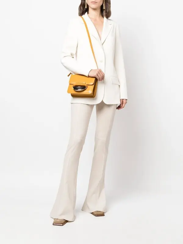 Chloé Kattie Leather Crossbody Bag - Yellow