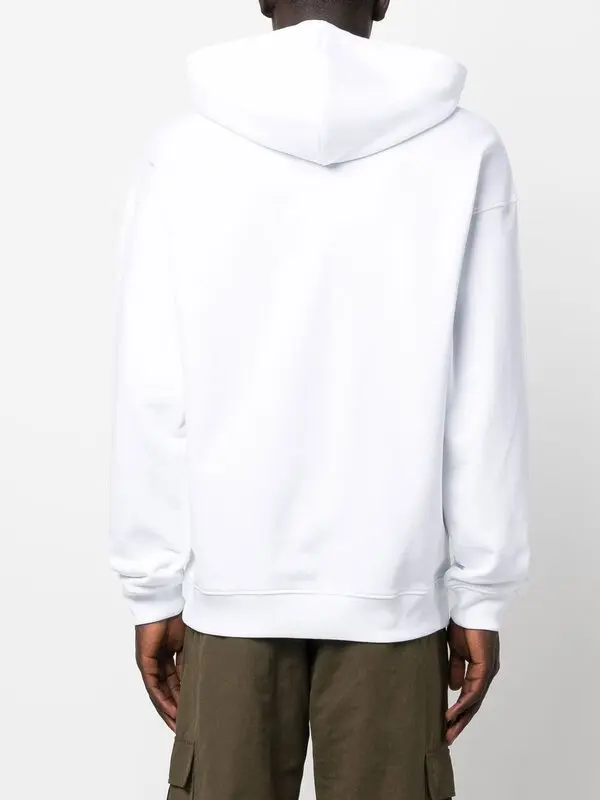 Moschino Print Cotton Hoodie - White
