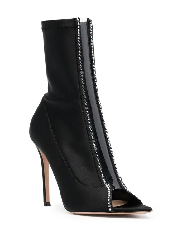 GIANVITO ROSSI Crystal Hiroko 105mm Satin Boots