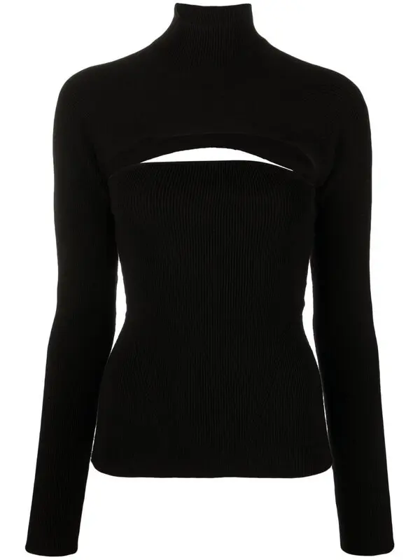 TOM FORD Cut-out Virgin Wool-blend Jumper - Black