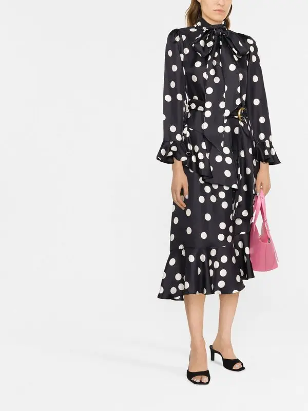 Zimmermann Confetti Tie Neck Dress
