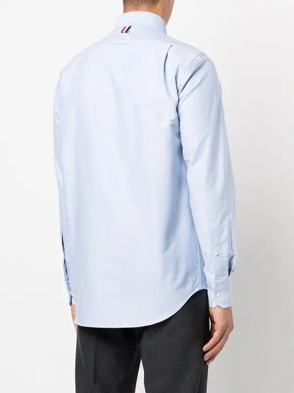 Thom Browne Floral-embroidered Long-sleeve Shirt