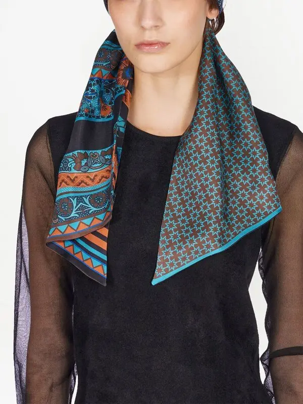 FERRAGAMO Nirvana-print Silk Bandeau Scarf