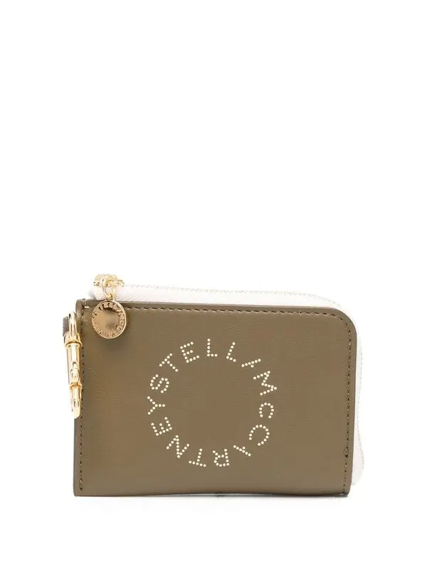 Stella McCartney Logo-print Zip-fastening Wallet - Green