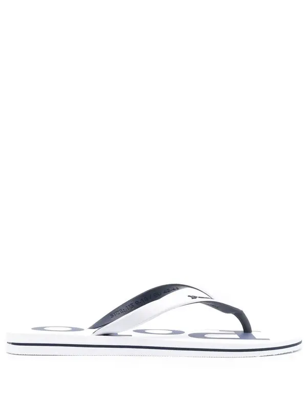Polo Ralph Lauren Logo-print Flip-flops - White