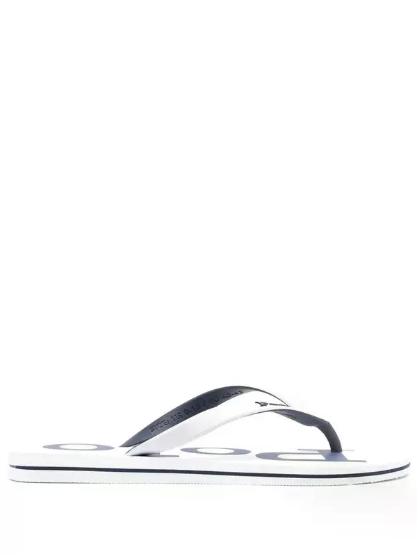 Polo Ralph Lauren Logo-print Flip-flops - White