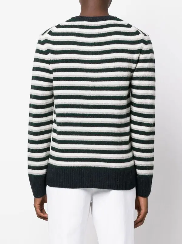 Orlebar Brown Stripe-print Knit Jumper - Neutrals